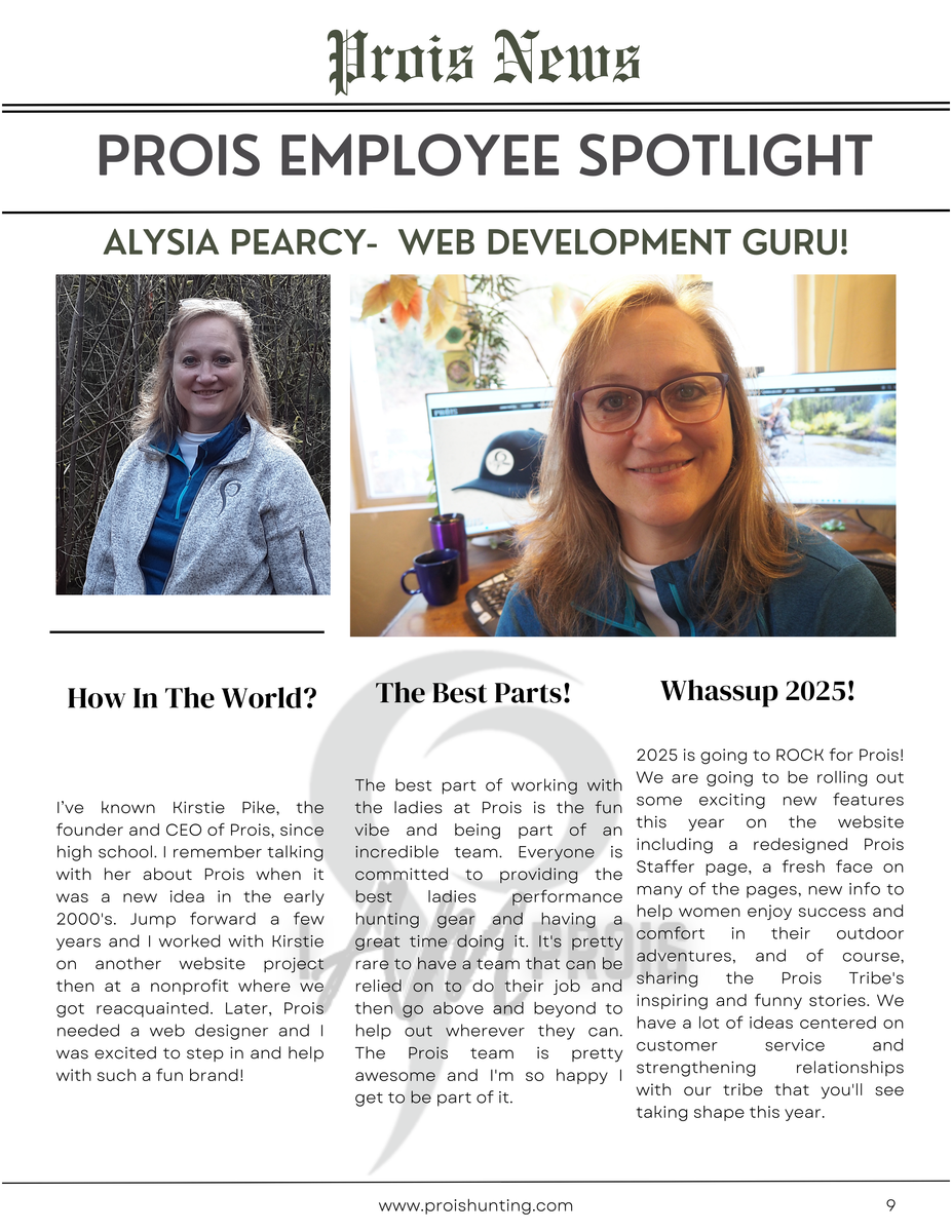 Meet Alysia! – Prois Hunting