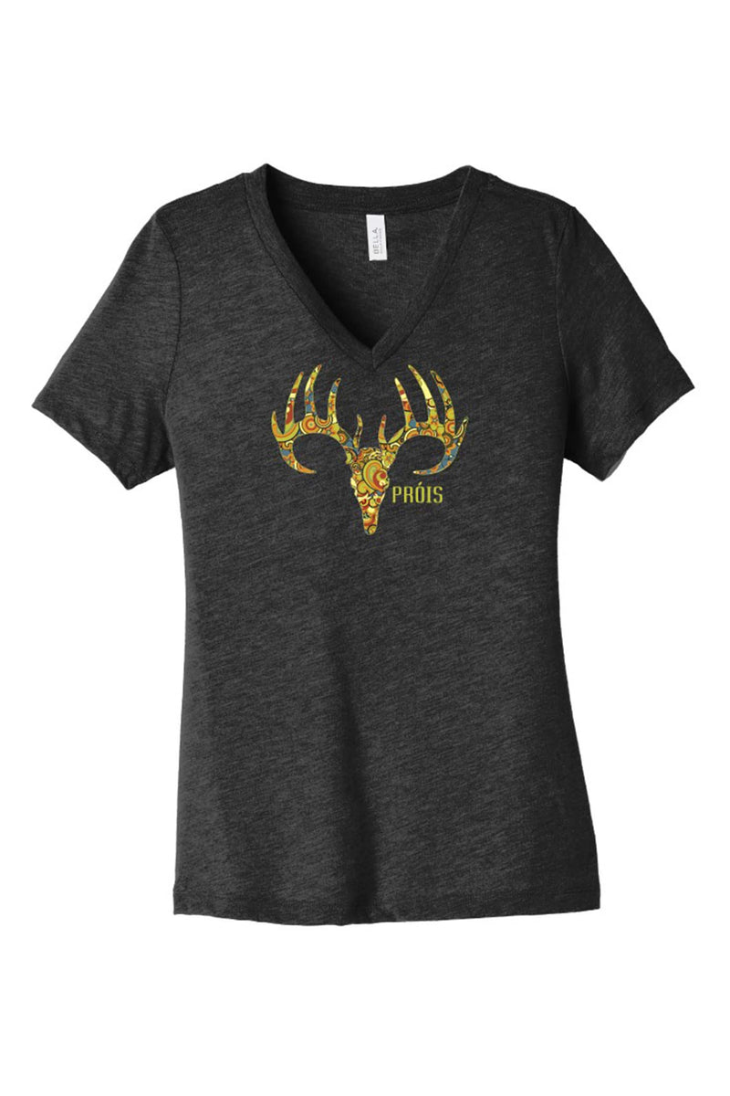 Vibe Deer V-neck Charcoal – Prois Hunting